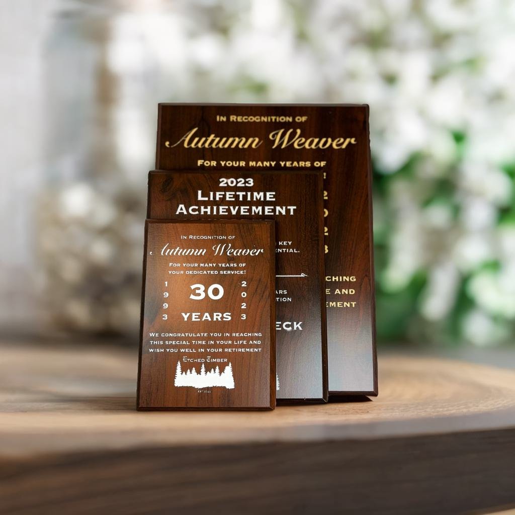 Etched Timber Best Sellers of Plaques and Awards