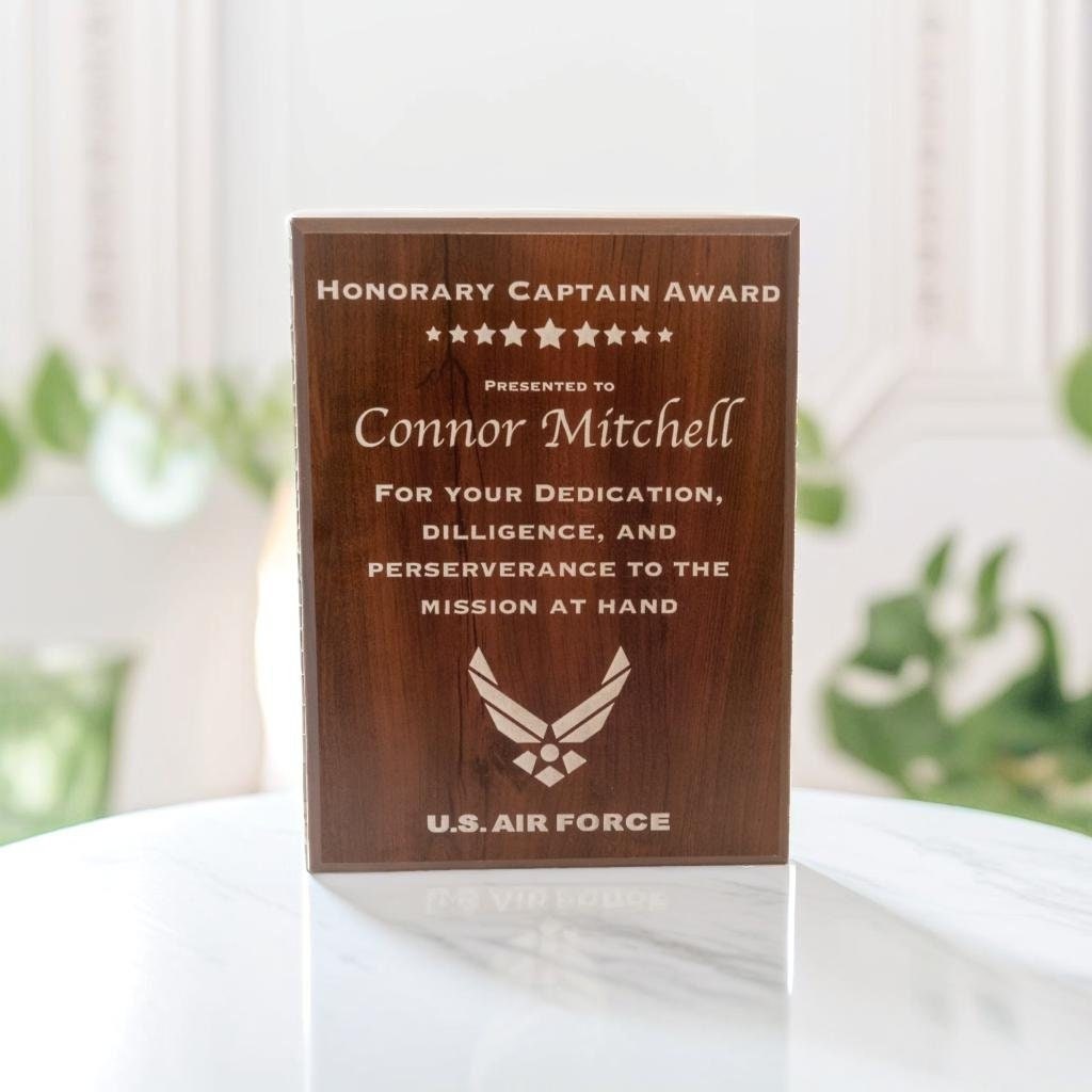 Military Plaque Award, Fully Customizable Army Plaque, Navy Plaque Tro ...